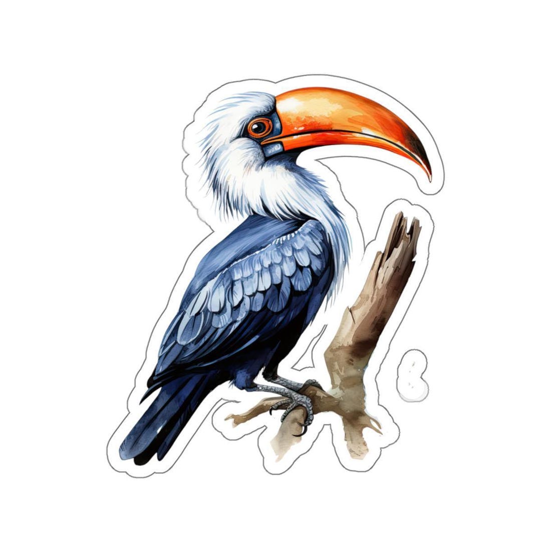 Tropical Bird Toucan Vinyl Sticker, Cute Animal Decal, Eco-friendly ...