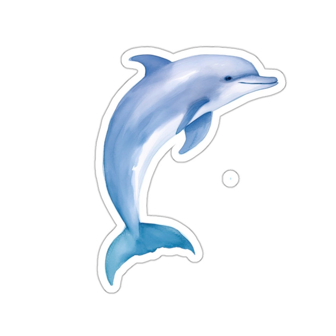 Dolphin Sticker, Waterproof Vinyl, Eco Friendly Dolphin Decal, Laptop ...