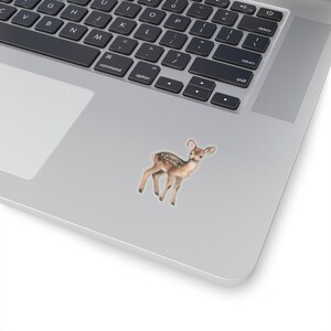 Cute Fawn Sticker, Baby Deer Decal – Waterproof Vinyl for Laptop ...