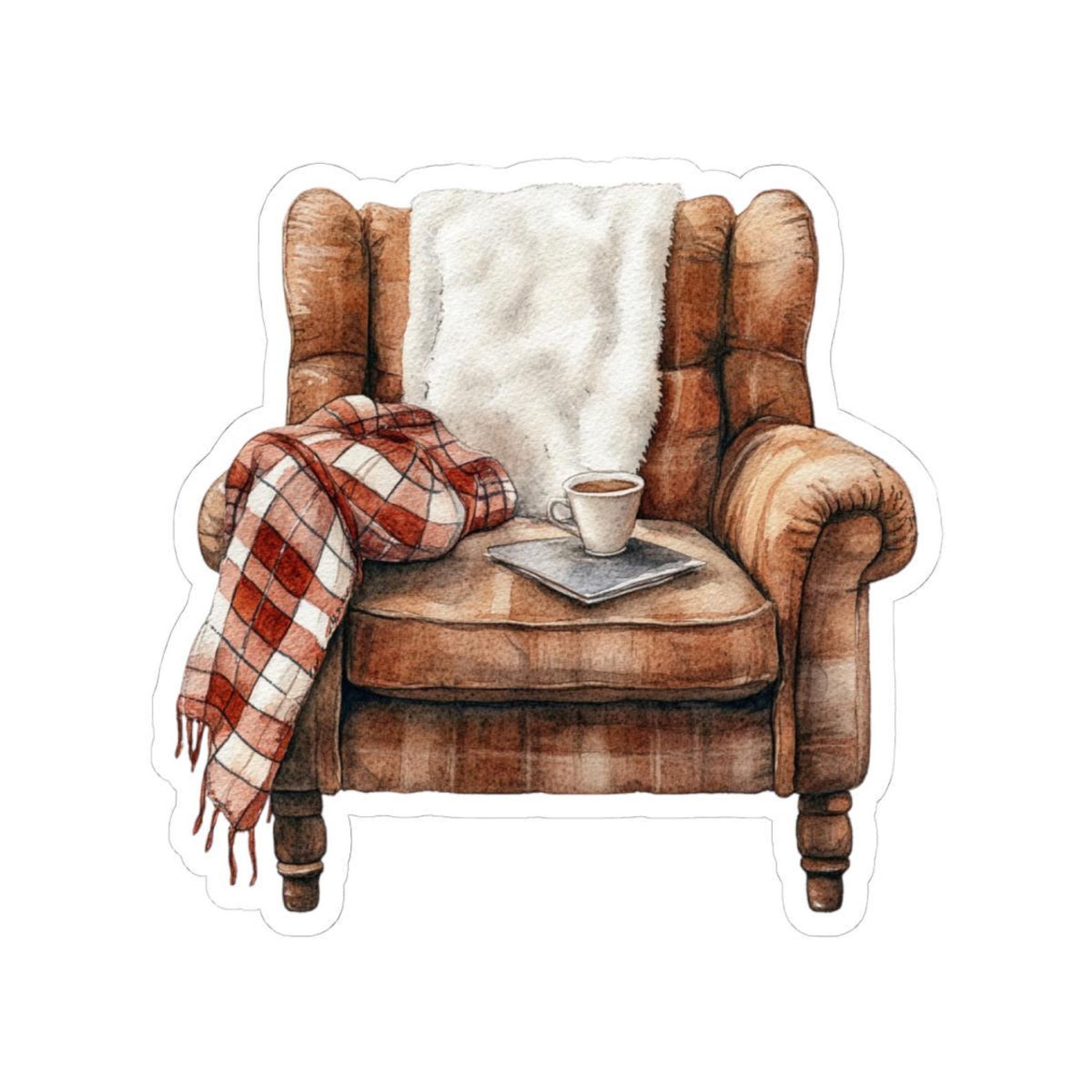 Cozy Chair Sticker, Aesthetic Sticker, Laptop Sticker, Planner Sticker ...