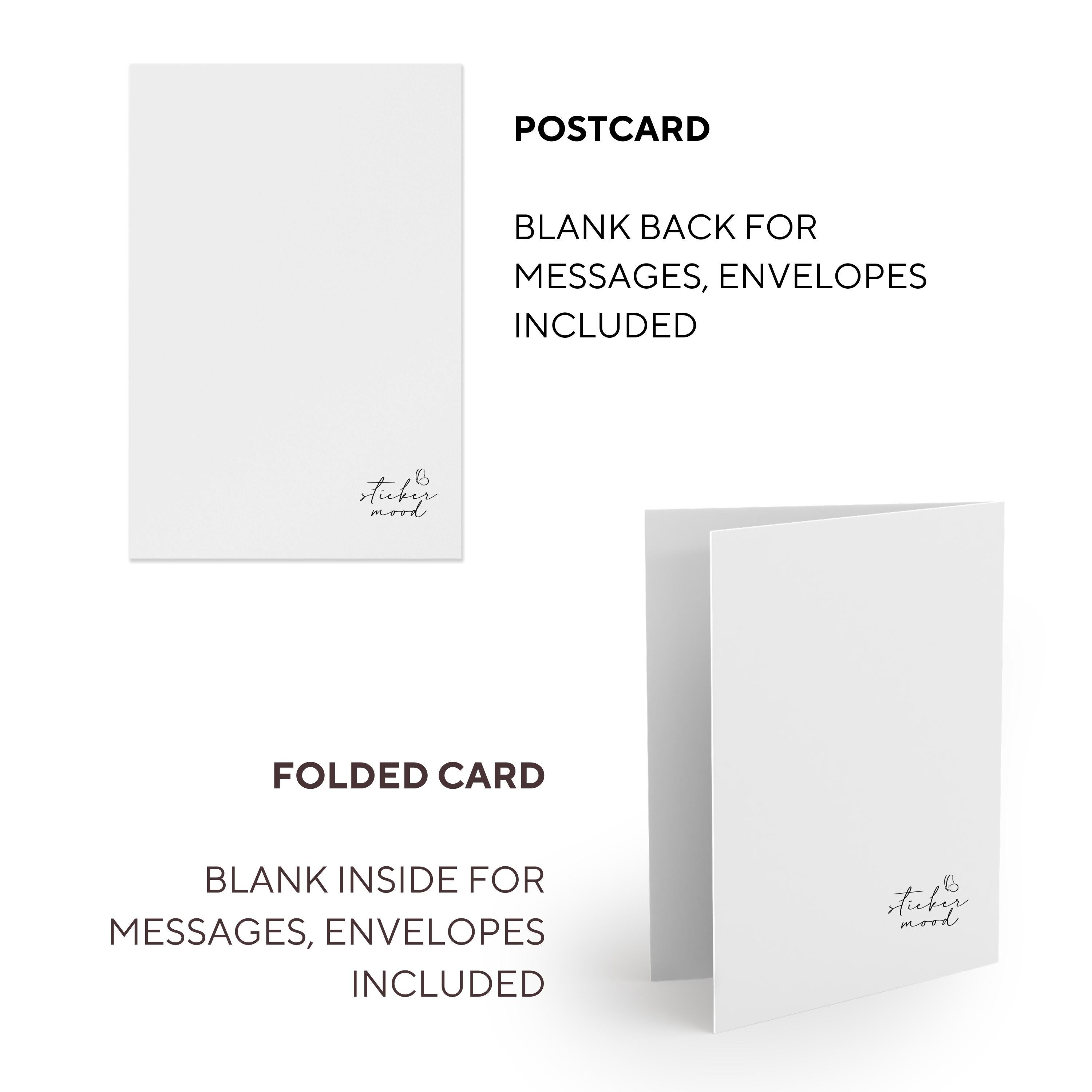 Pink Watercolor Christmas Cards Pack of 10, Holiday Winter Forest ...