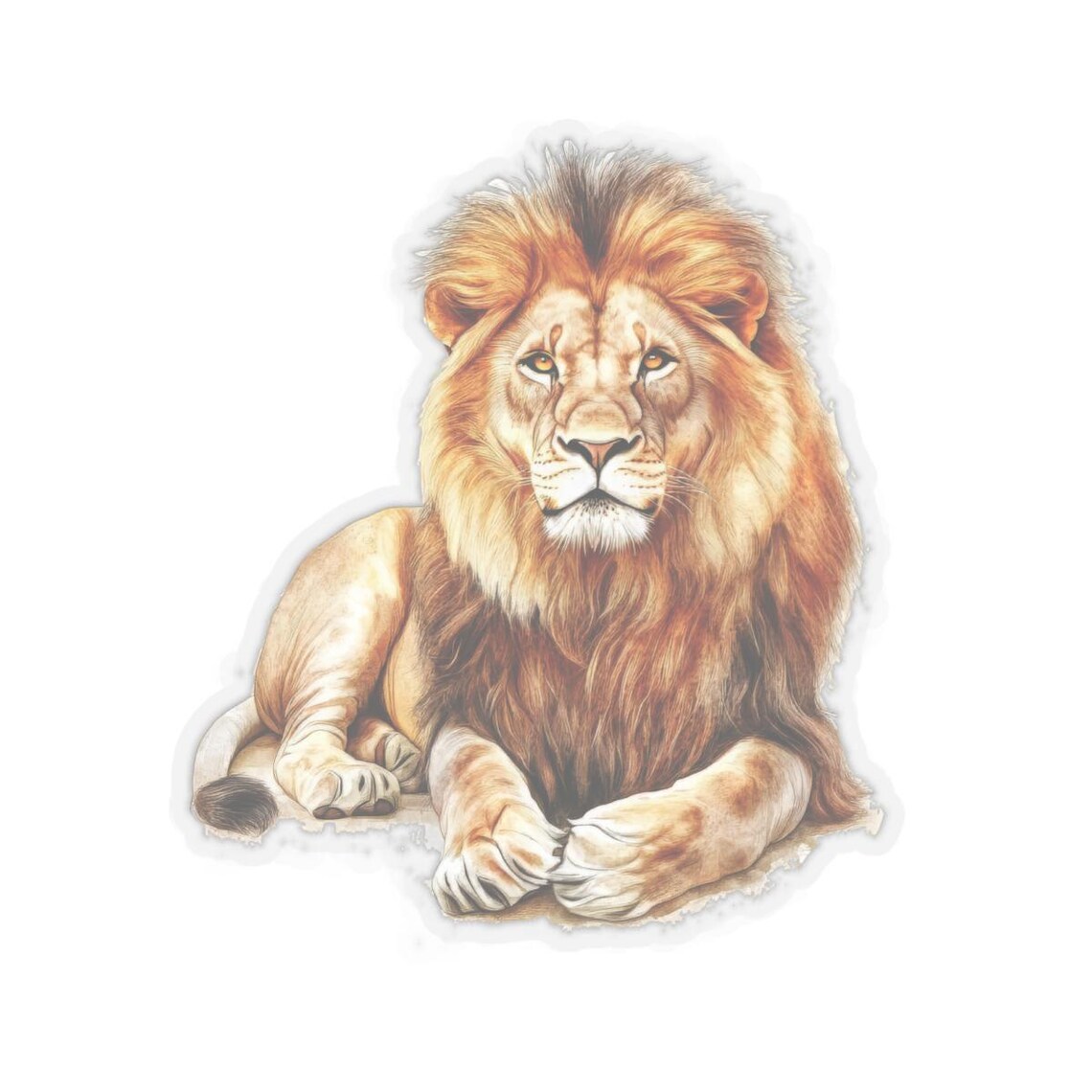 Lion Stickers, Watercolor Lion, Animal Stickers, Best Friend Gift ...