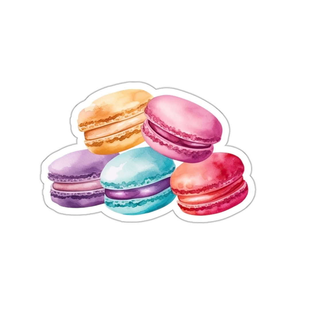 Colorful Macarons Sticker, French Pastry Decal – Waterproof Vinyl for ...