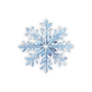 Snowflake Vinyl Sticker, Winter Decal, Blue Snowflake, Cute Frost ...