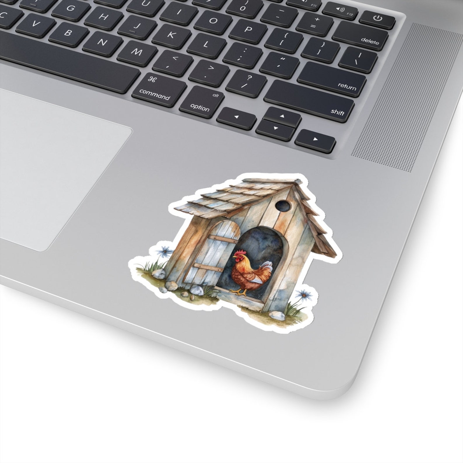 Farmhouse Chicken Coop Sticker, Transparent Waterproof Vinyl Decal for ...