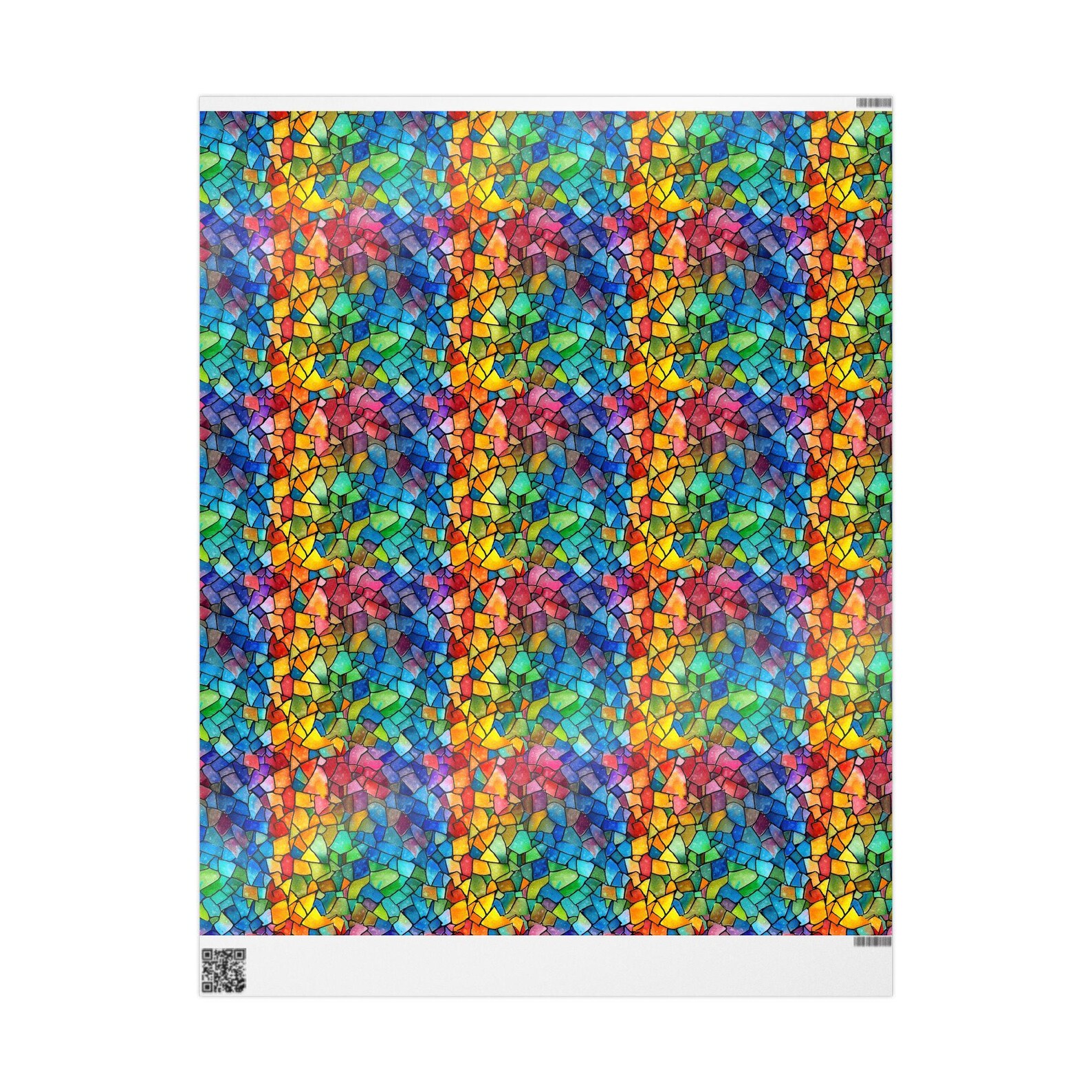 Vibrant Mosaic Wrapping Paper, Colorful Gift Wrap, Artistic Present ...