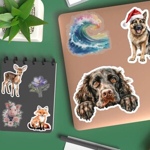 Blue Coral Stickers, Watercolor Decal, Ocean Lover Gift, Laptop ...