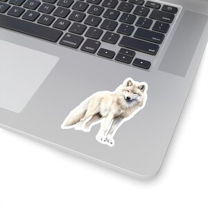 White Wolf Sticker, Waterproof Vinyl Decal, Laptop Sticker, Water ...
