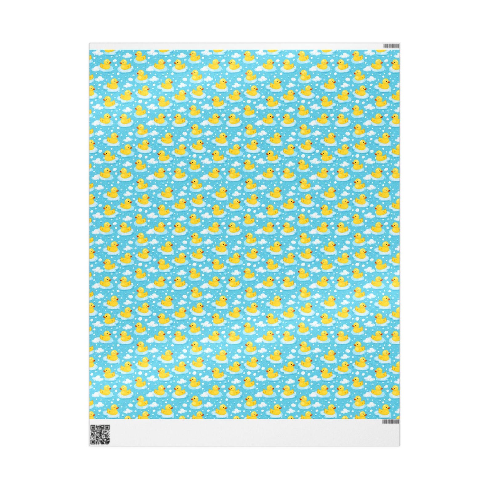 Yellow Rubber Duck Wrapping Paper, Baby Shower Gift Wrap, Cute Kids ...