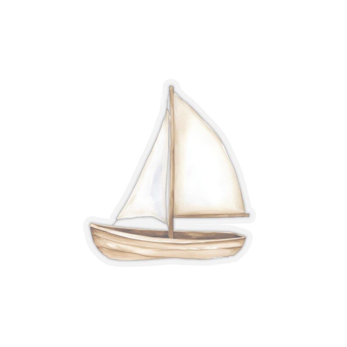 Watercolor Sailboat Sticker, Nautical Stickers, Boat Lover Gift, Beach ...