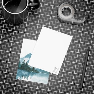 Mountain View Painting Greetings Card Pack of 10, Watercolor Landscape ...