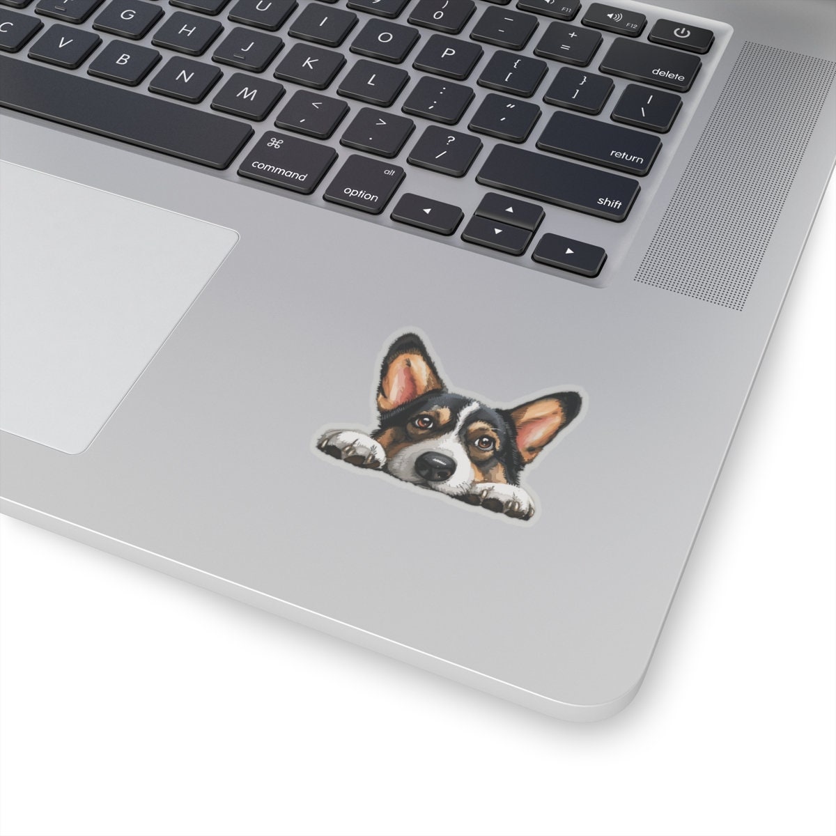 Tri Color Cardigan Corgi Sticker, Peeking Dog Waterproof Vinyl Sticker ...