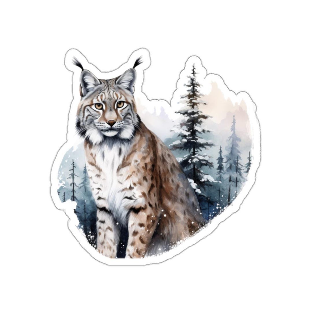 Lynx Forest Wildlife Vinyl Sticker, Nature Animal Decal, Lynx ...