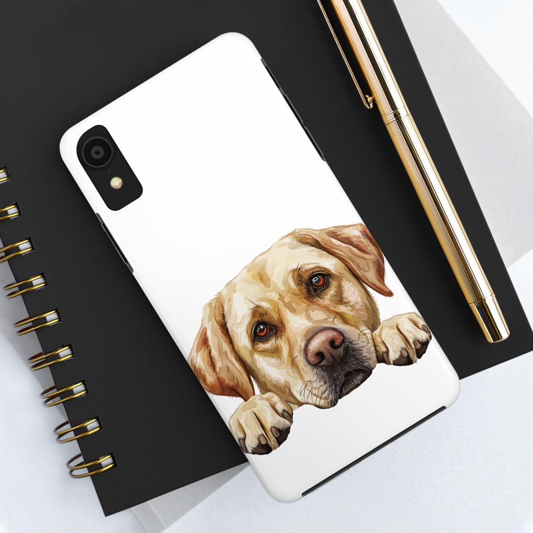 Peeking Labrador Phone Case, Watercolor Dog Art, iPhone 16 Case, Gift ...