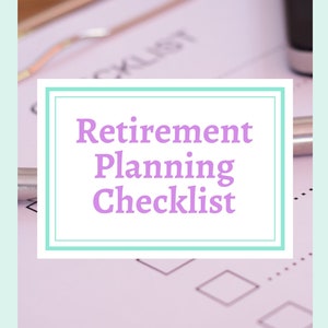 Retirement Planner, Retirement Checklist, Financial Planner Checklist ...