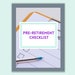 Pre-retirement Checklist, Pre-retirement Guide, Financial Planner ...