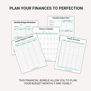 Financial Planner, Financial Planner Digital, Budget Tracker Bundle ...