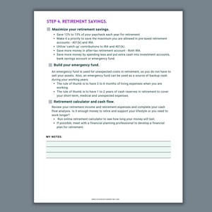 Pre-retirement Checklist, Pre-retirement Guide, Financial Planner ...