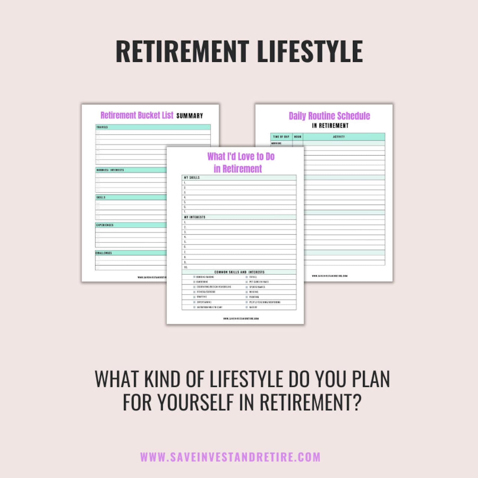 Retirement Planner, Printable Planner, Financial Planner, Retirement ...