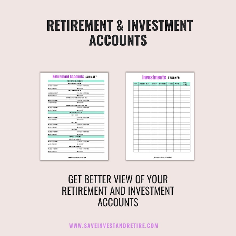 Retirement Planner, Printable Planner, Financial Planner, Retirement ...