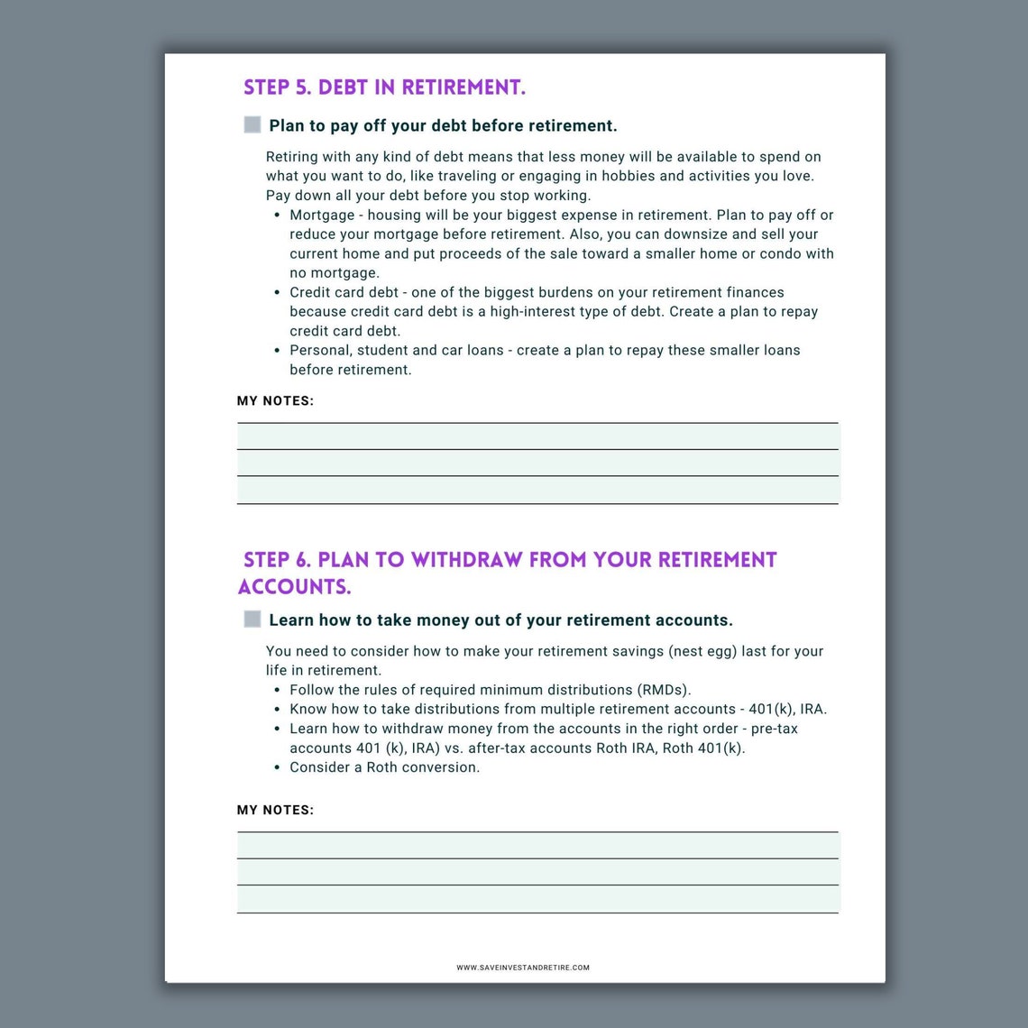 Pre-retirement Checklist, Pre-retirement Guide, Financial Planner ...