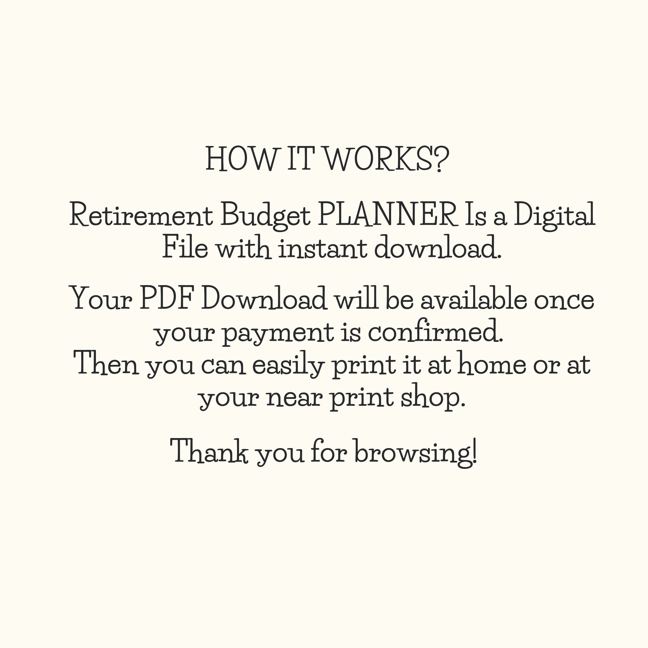 Retirement Budget, Monthly Retirement Budget, Retirement Planning ...