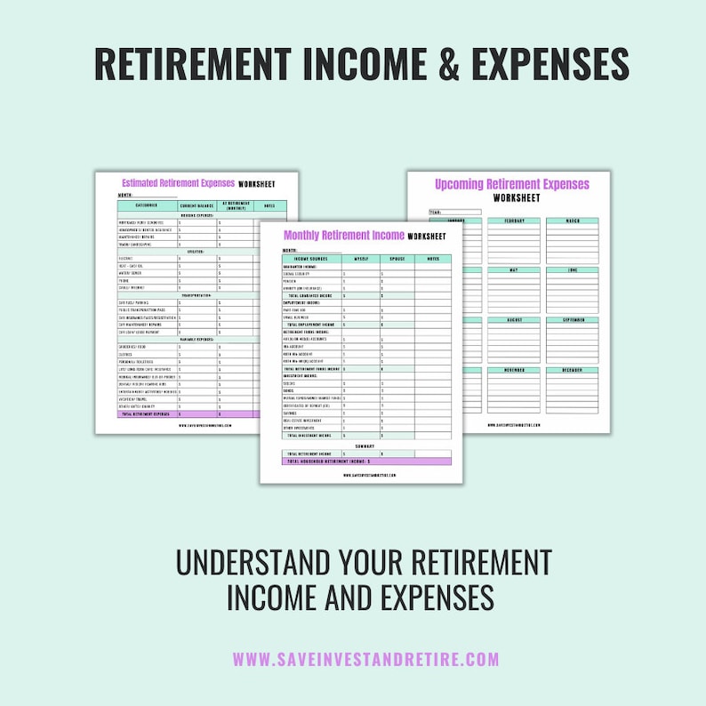 Retirement Planner, Printable Planner, Financial Planner, Retirement ...