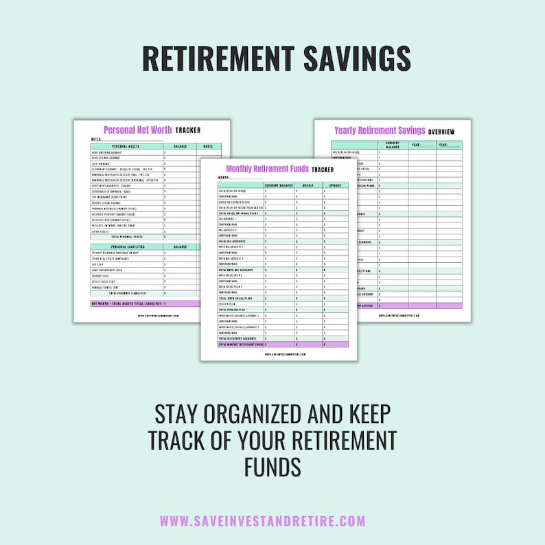 Retirement Planner, Printable Planner, Financial Planner, Retirement ...