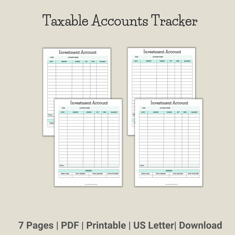 Retirement Accounts, 401(k) Tracker, IRA Tracker, Roth IRA Tracker ...