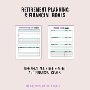 Retirement Planner, Printable Planner, Financial Planner, Retirement ...