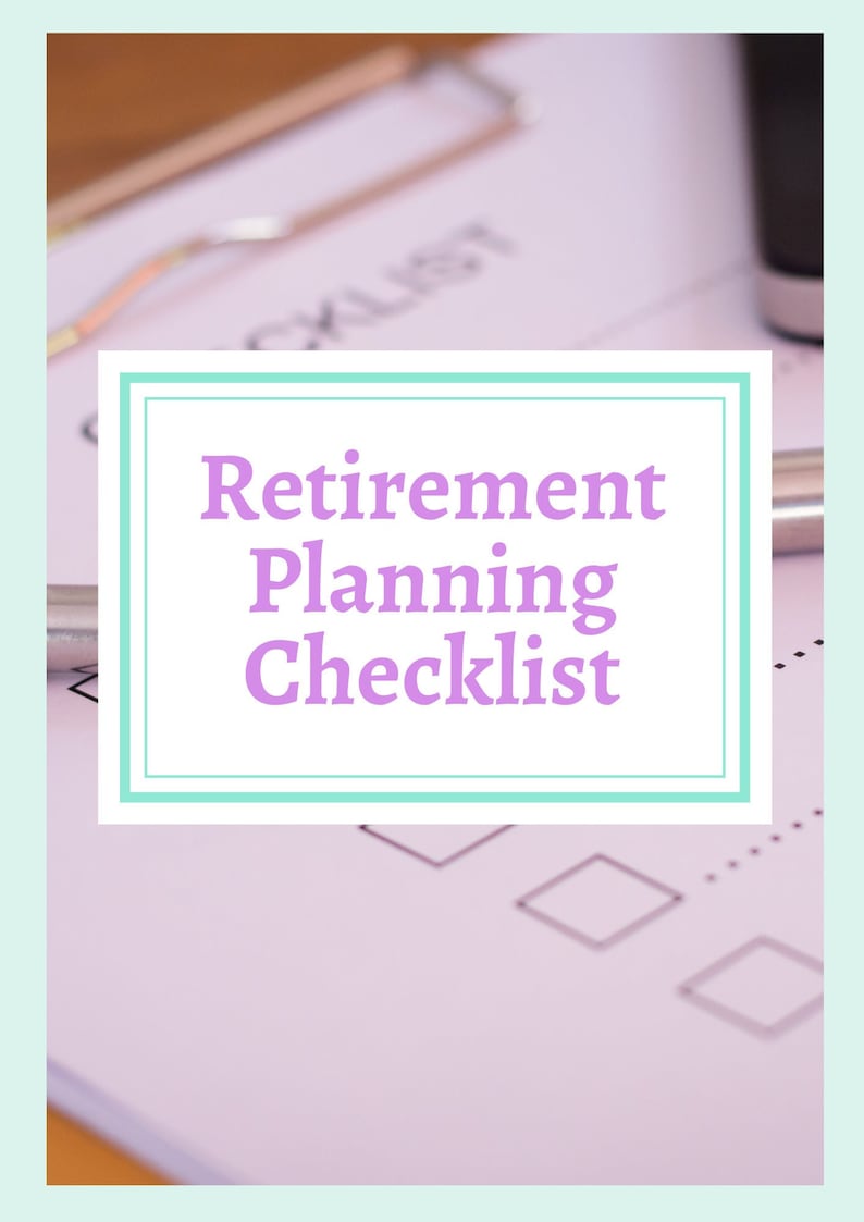 Retirement Planner, Retirement Checklist, Financial Planner Checklist ...