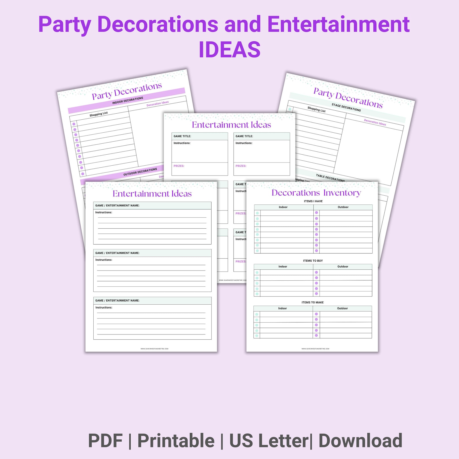 Party Planner, Event Planner, Party Planning, Printable Party Planner ...