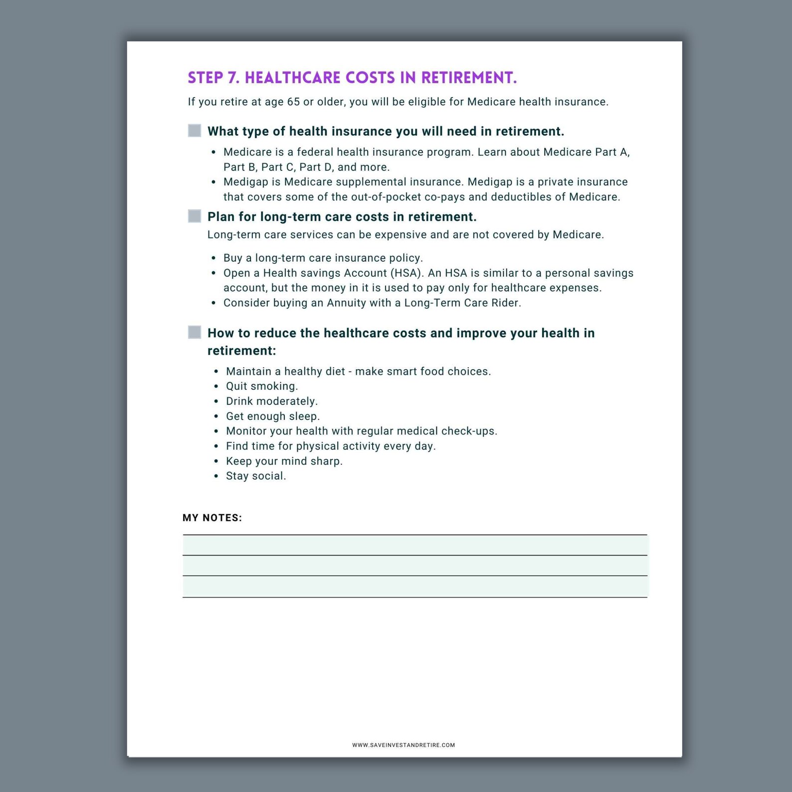 Pre-retirement Checklist, Pre-retirement Guide, Financial Planner ...