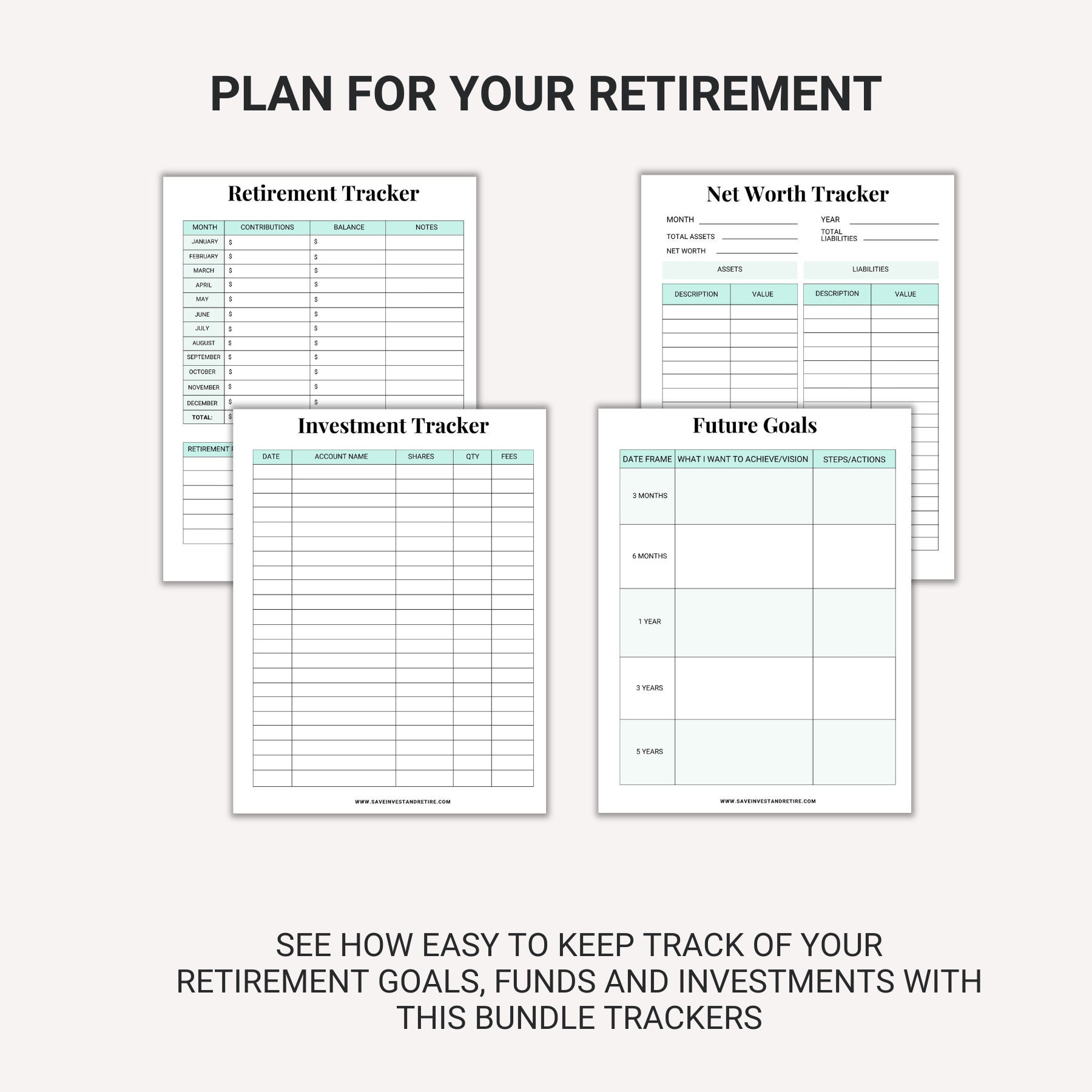 Financial Planner, Financial Planner Digital, Budget Tracker Bundle ...