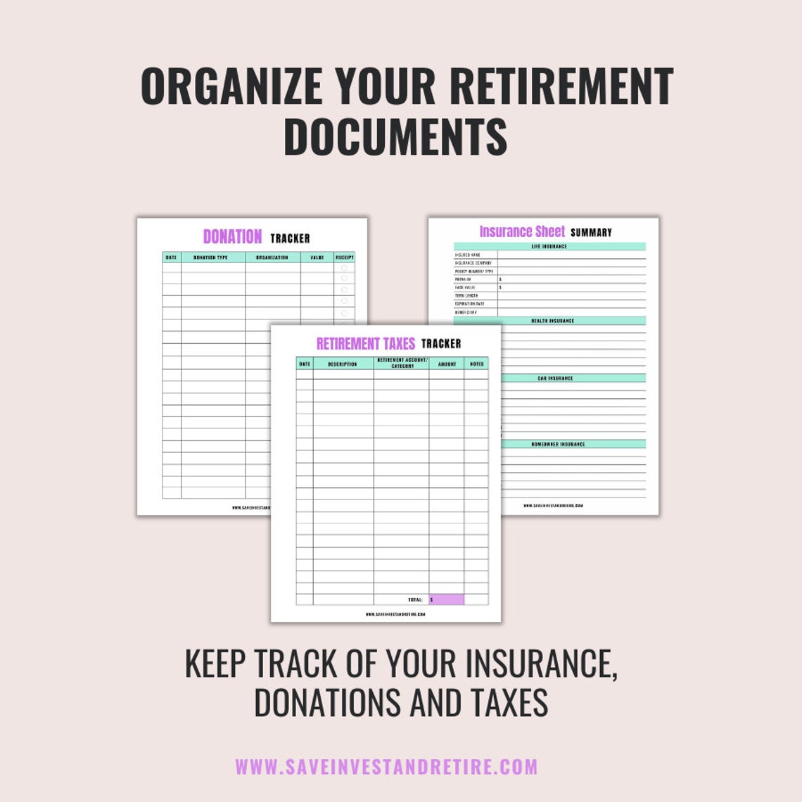 Retirement Planner, Printable Planner, Financial Planner, Retirement ...