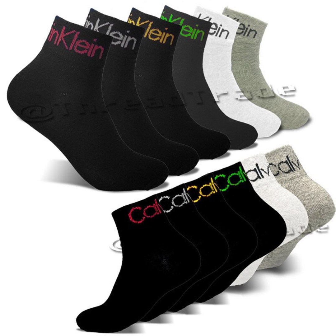 3 Pairs CK Calvin Klein Mens Womens Ankle Trainer Socks Liner Comfort ...
