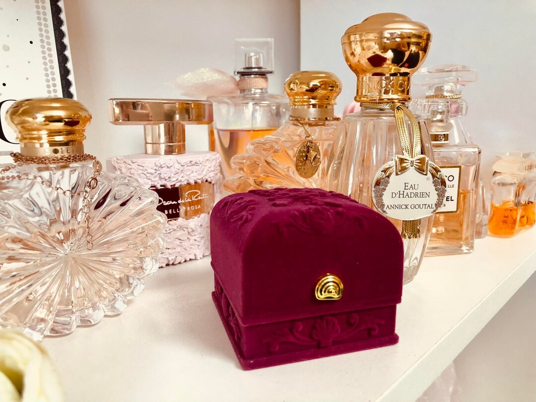 Vintage Velvet Ring Box Floral Velvet Ring Box Royal Purple - Etsy