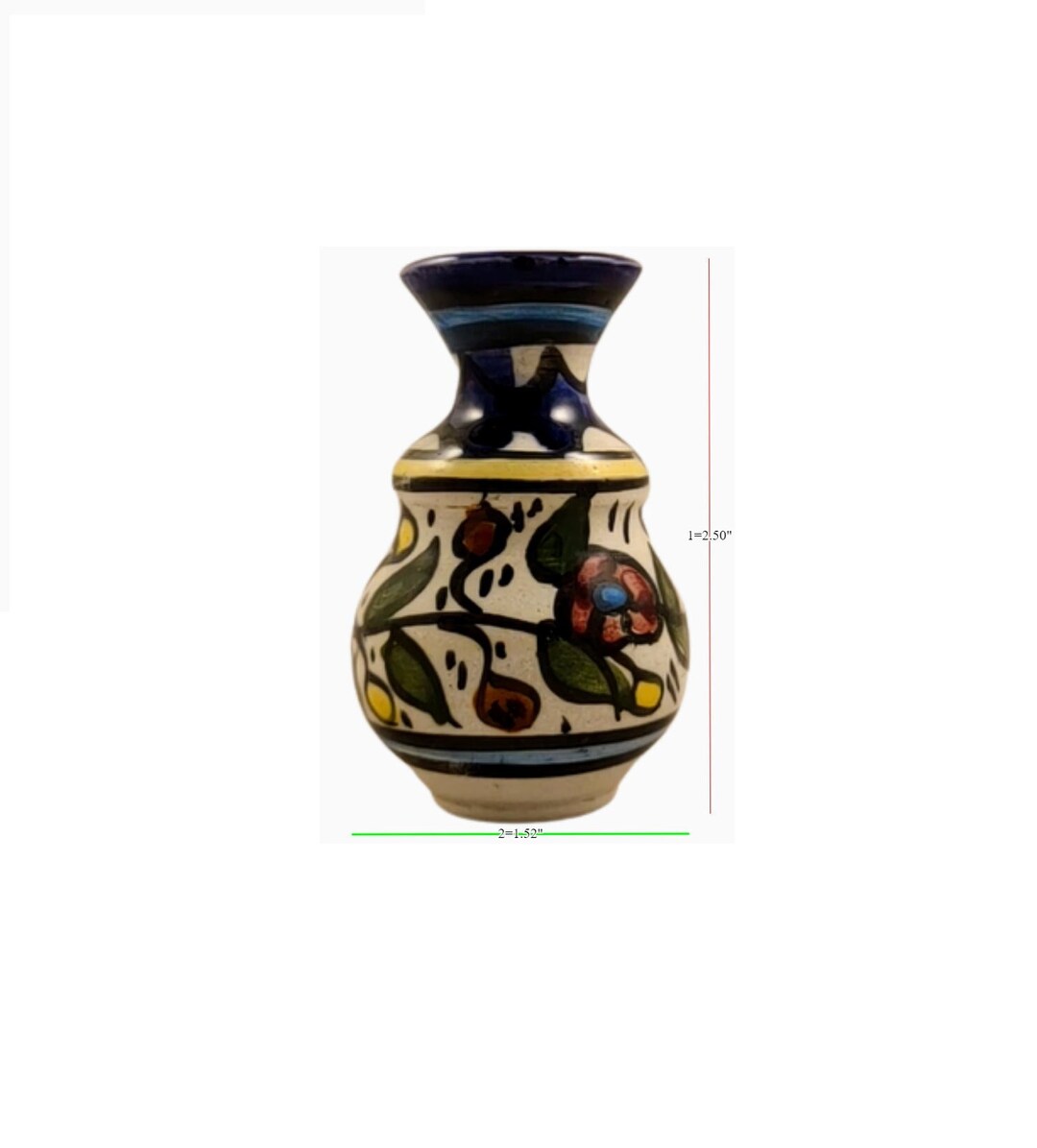 Armenian Style Israeli Ceramic Vase 4 - Etsy