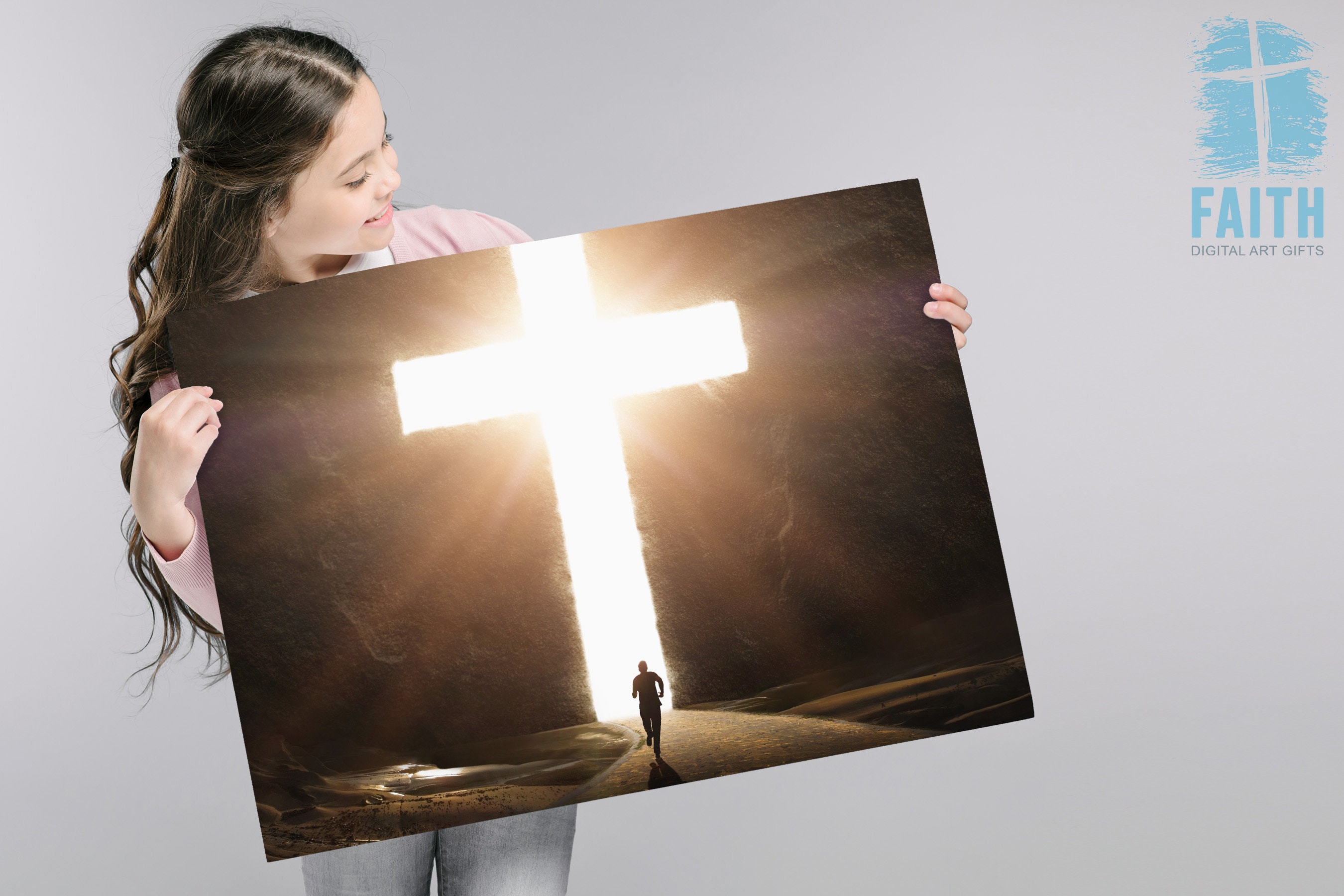 Christian Cross Art: Inspirational Man Running Silhouette (digital ...
