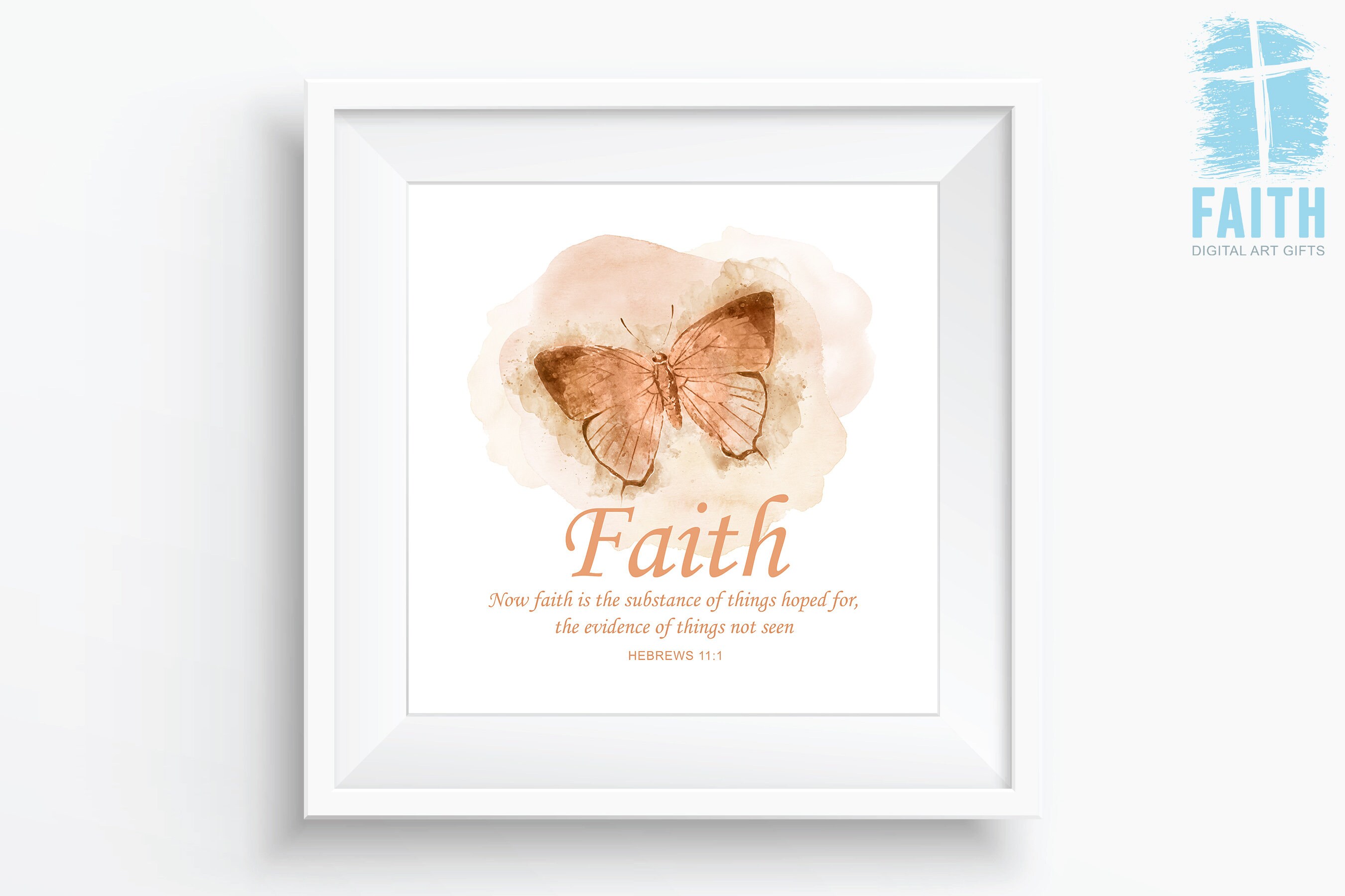 Women’s Christian Faith Butterfly Bible Verse - Faith – Hebrews 11:1 ...