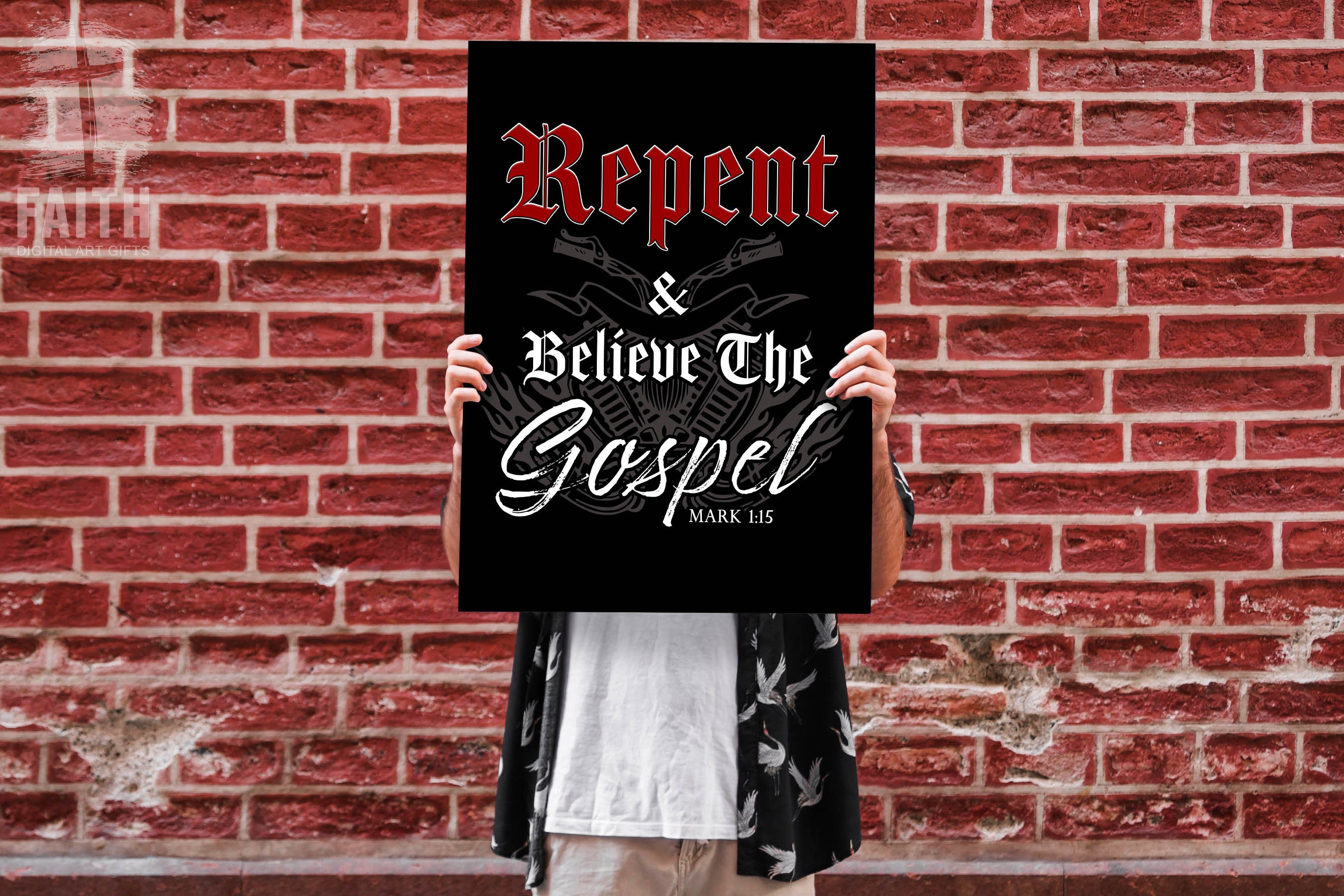 Motorcycle Christian Faith Biker – Repent & Believe the Gospel – Mark 1 ...