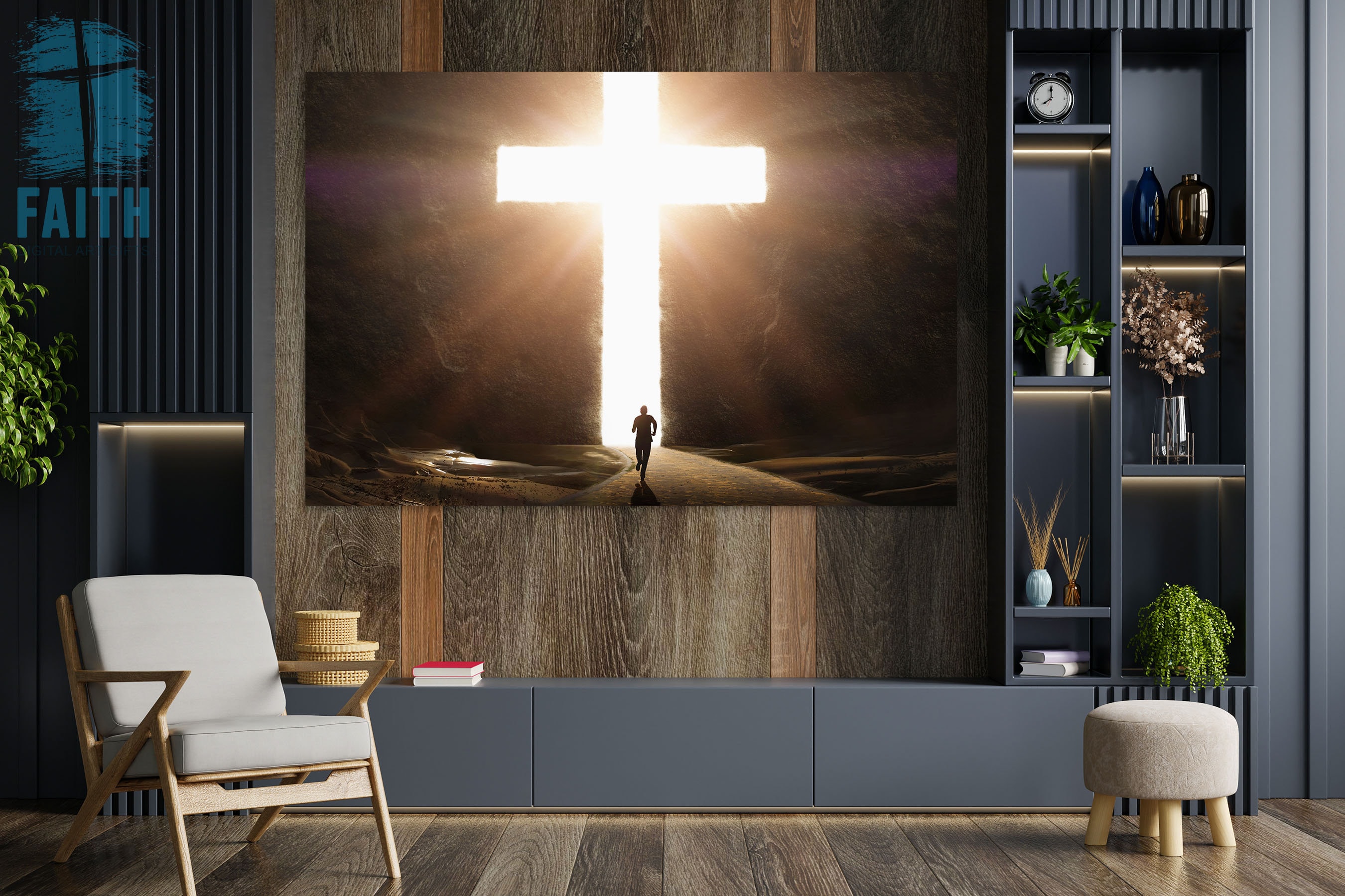 Christian Cross Art: Inspirational Man Running Silhouette (digital ...