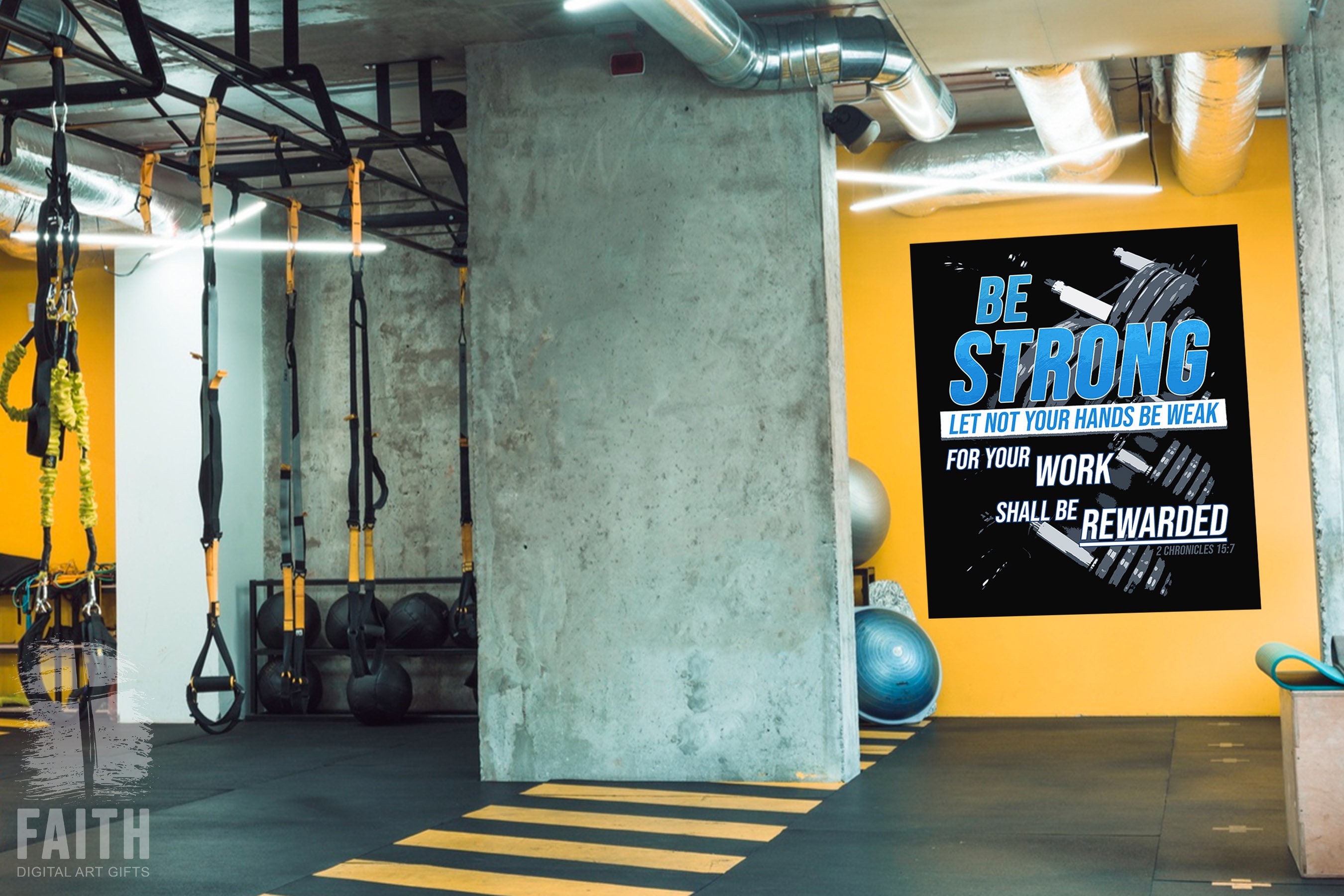 Men's Christian Faith Bible Verse Fitness Workout Gym Motivation – Be ...