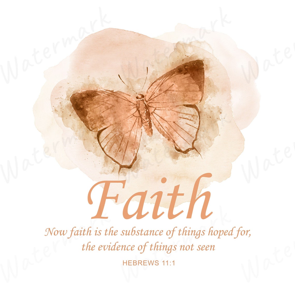 Women’s Christian Faith Butterfly Bible Verse - Faith – Hebrews 11:1 ...
