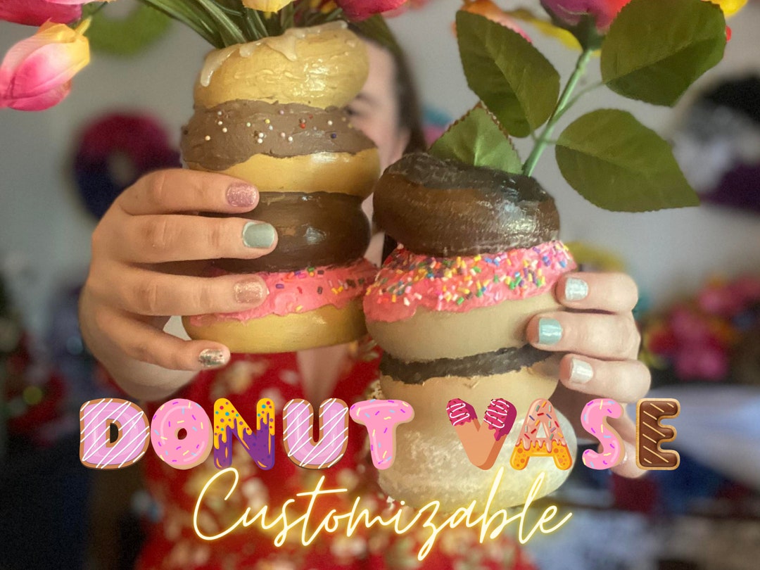 Small Donut Vase (choose Your Donuts) - Etsy