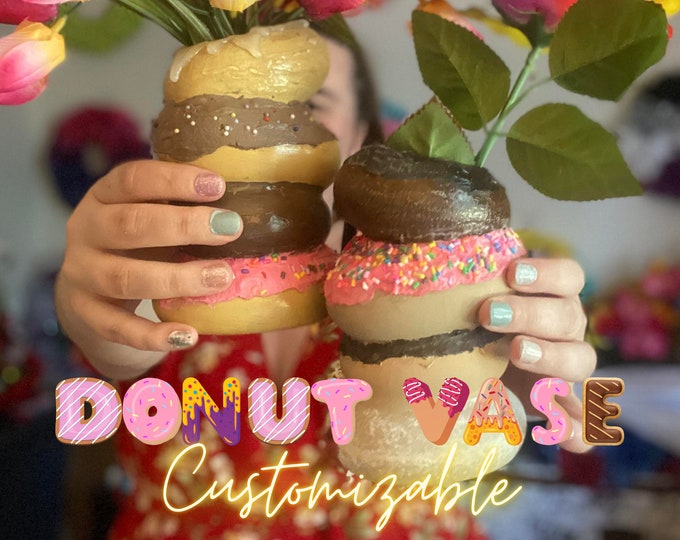 Small Donut Vase (choose Your Donuts) - Etsy