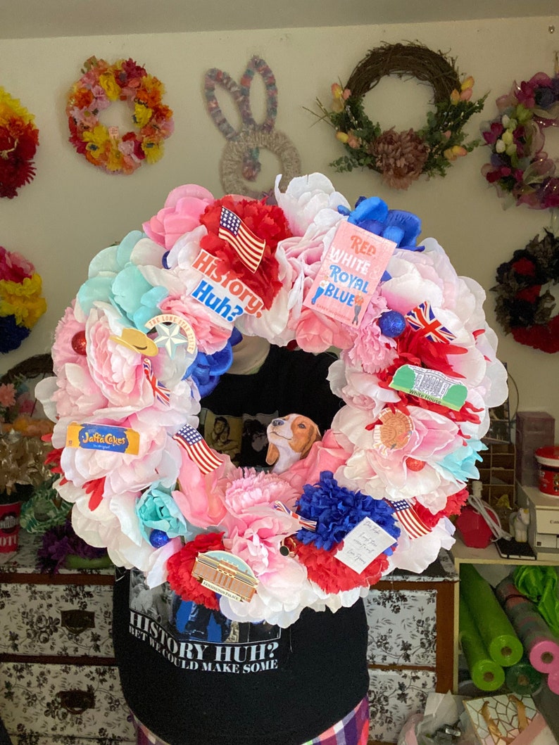 12in RWRB Themed Floral Wreath - Etsy