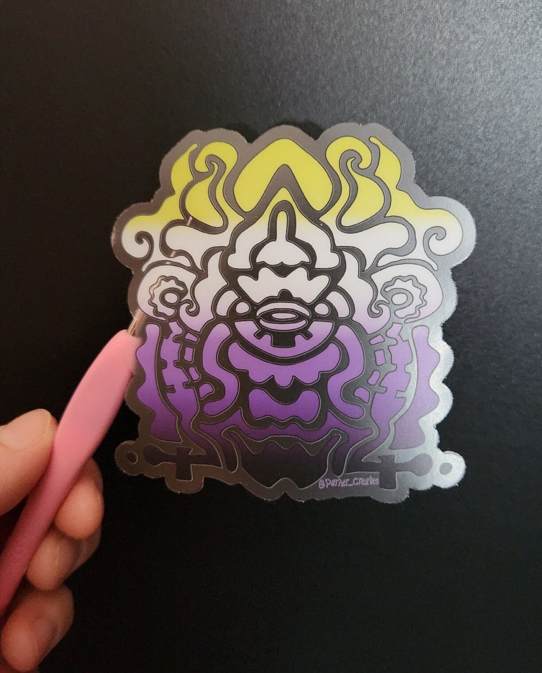 Nonbinary Flag Entity Transparent Sticker - Etsy
