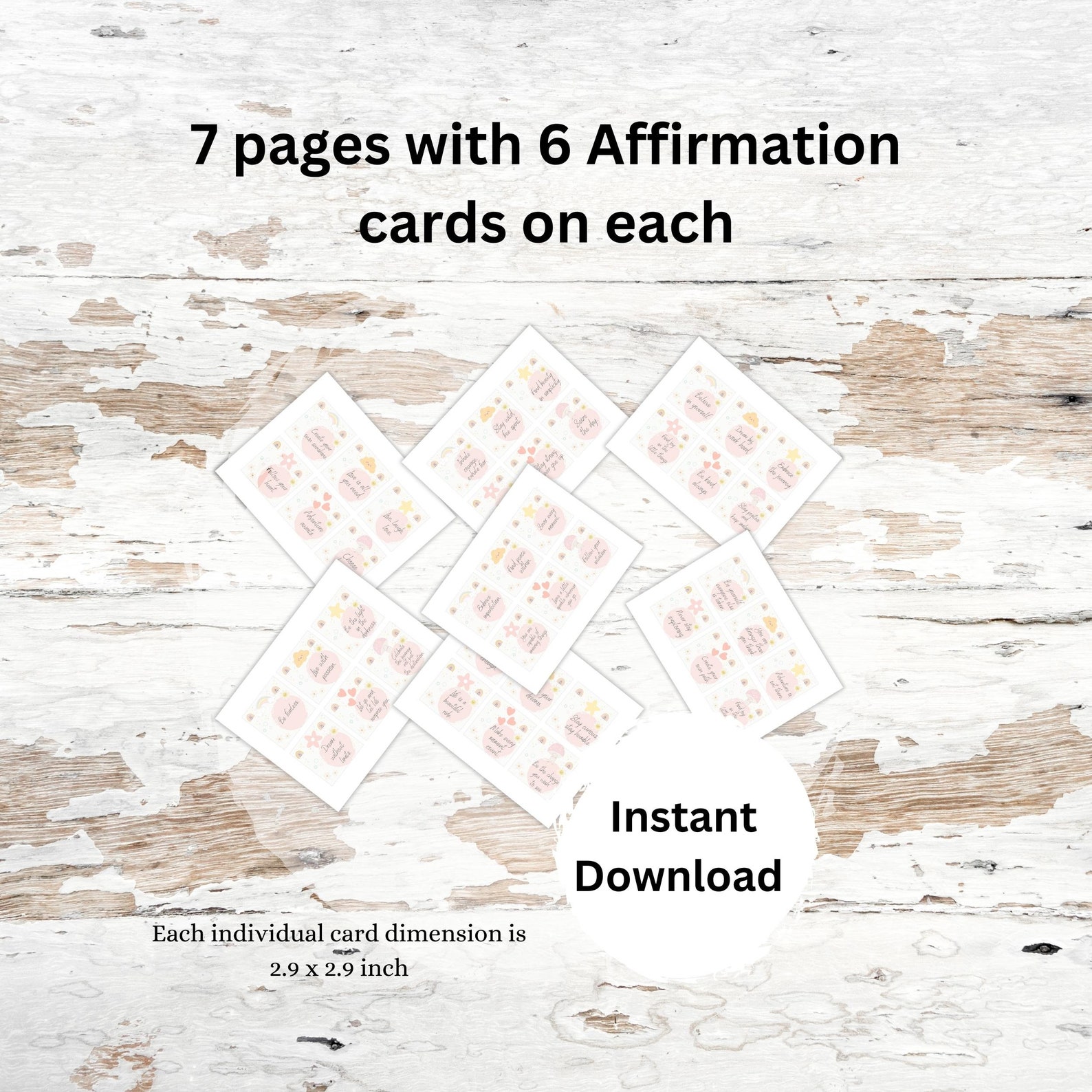 42 Affirmation Cards Printable, Affirmation Cards Digital, Vision Board ...