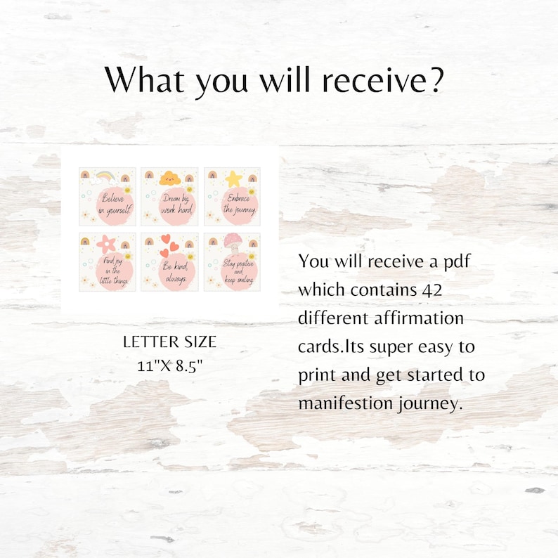 42 Affirmation Cards Printable, Affirmation Cards Digital, Vision Board ...